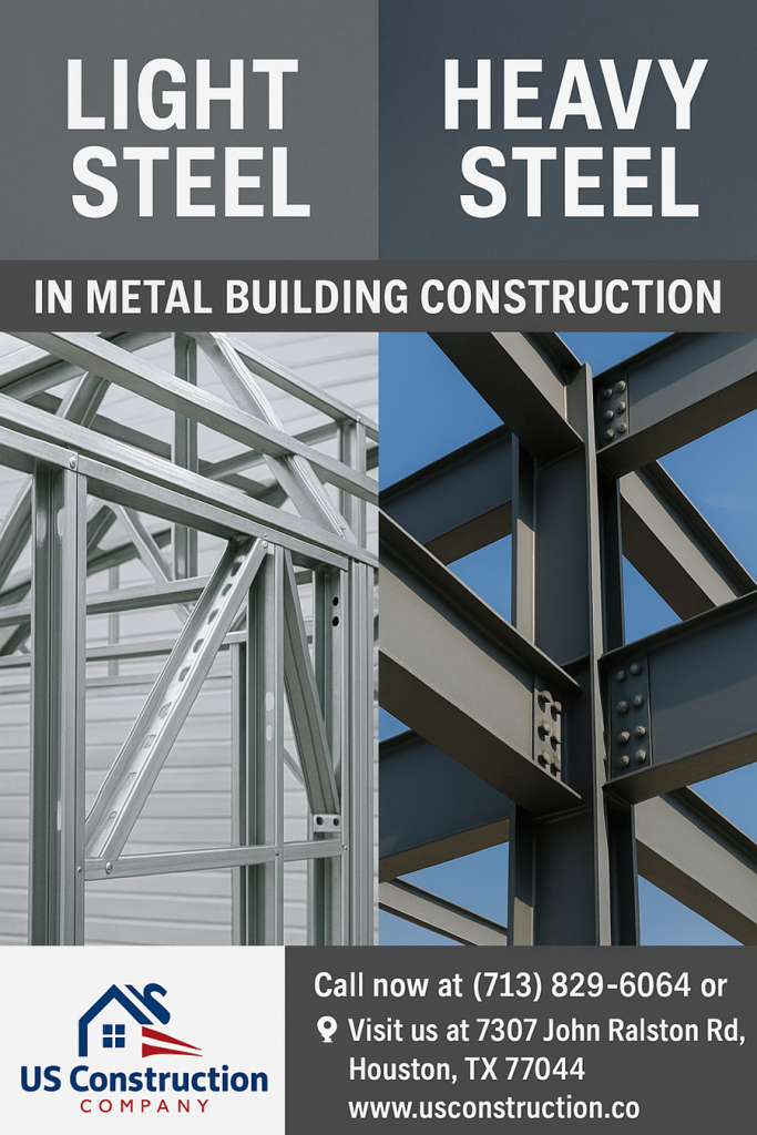 Light vs. Heavy Steel in Metal Building Construction